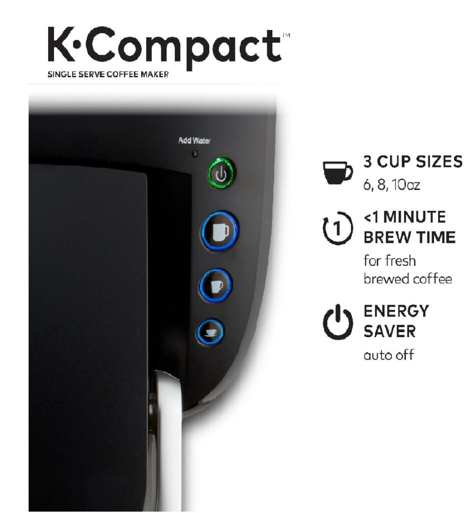 Keurig K-Compact Single-Serve K-Cup Pod Coffee Maker, Black